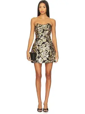 ELLIATT Celeste Strapless Mini Dress - Black Gold