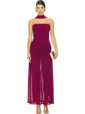 RUNAWAY THE LABEL Lillie Corset Maxi Dress - Plum