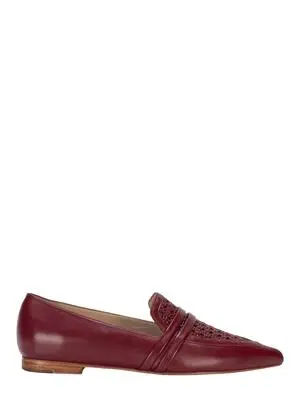 CHRIS DONOVAN Chill Woven Leather Loafer Burgundy