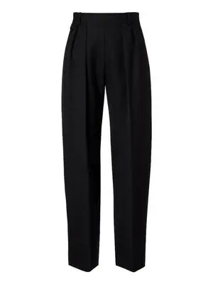 Khaite Dugan Wool Tapered Pants - Black