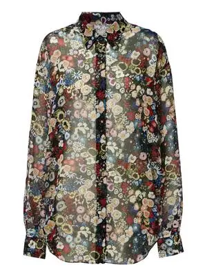 Khaite Goya Floral Silk Chiffon Shirt - Multicoloured
