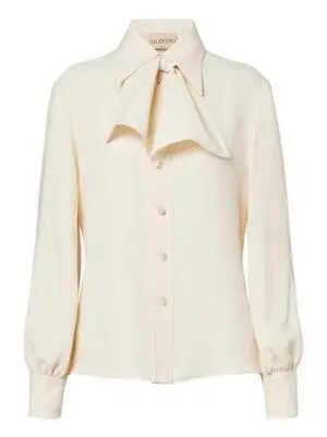 Valentino Garavani Cady Couture Silk Blouse - White