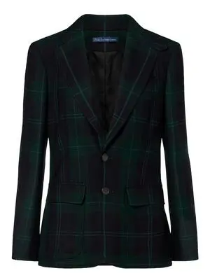 Polo Ralph Lauren Plaid Wool Blazer - Green