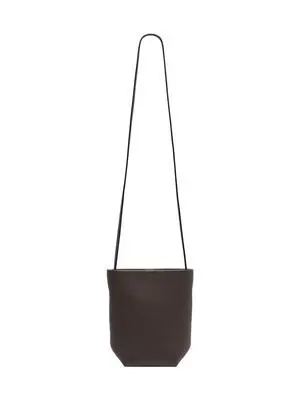 THE ROW Leather Crossbody Bag - Brown