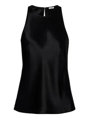 JOSEPH Ritz Satin Top - Black