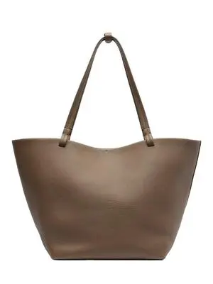 THE ROW Park Medium Leather Tote Bag - Grey