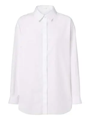 THE ROW Esetan Cotton Poplin Shirt - White