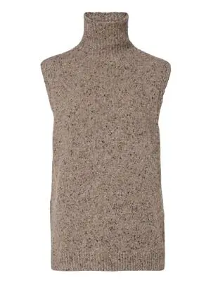 THE ROW Merilas Cashmere Turtleneck Top - Brown