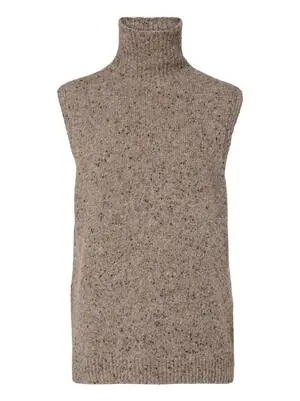 THE ROW Merilas Cashmere Turtleneck Top - Brown