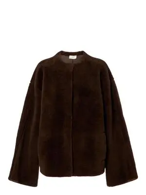 THE ROW Valorin Shearling Jacket Brown