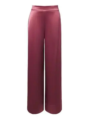 JOSEPH Dijon Satin Wide-Leg Pants Pink