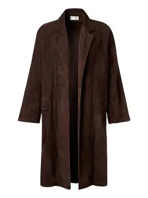 THE ROW Hanto Suede Coat - Brown
