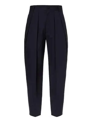 THE ROW Dyon Pleated Cotton Tapered Pants - Blue