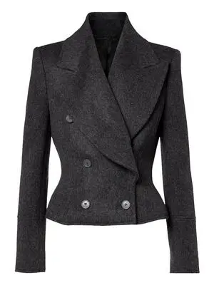 Alexander McQueen Double-breasted Wool Jacket - Grey