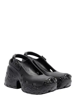 Simone Rocha X Crocs Embellished Platform Pumps - Black
