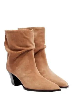 JIMMY CHOO Hart 60 Suede Ankle Boots - Beige
