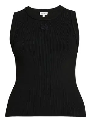 Loewe Anagram Rib Tank Top - Black