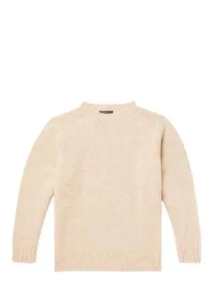 BEAMS Shaggy Bernard Wool Sweater - Neutrals