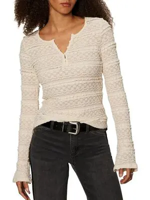 Sanctuary Lace Henley - Vintage White