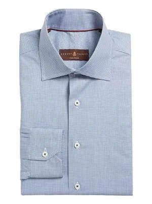 Robert Talbott Tailored Fit Check Dress Shirt - Navy