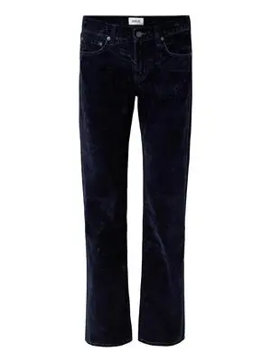 AGOLDE Cotton-blend Velvet Straight-leg Pants - Blue