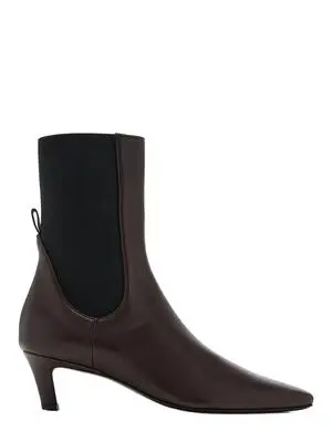 TOTEME Mid Heel Ankle Boots - Brown