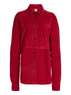 TOTEME Suede Overshirt - Red