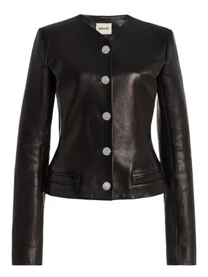 KHAITE Nara Tailored Leather Jacket