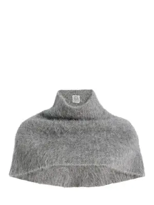 TOTEME Funnel Alpaca-blend Neck Warmer - Grey