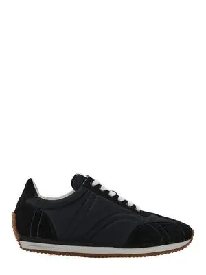 TOTEME Quilted Suede-trimmed Sneakers - Black