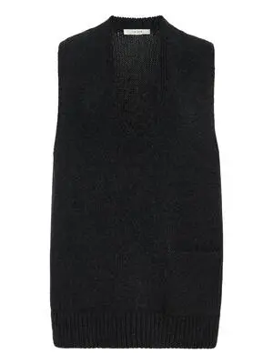THE ROW The Row Marte Cashmere Vest Grey