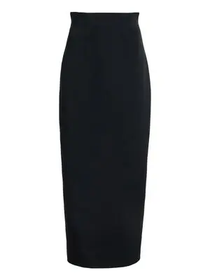 Khaite Loxley Crepe-satin Maxi Skirt - Black