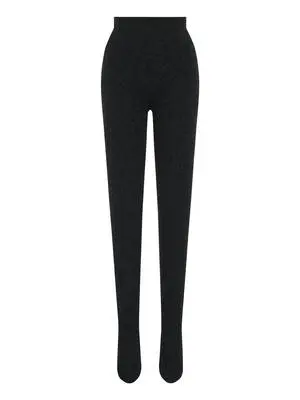 THE ROW Cashmere Knit Tights - Black
