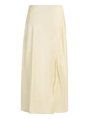 Khaite Demi Silk Midi Wrap Skirt - Yellow