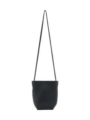 THE ROW Park N/s Leather Crossbody Bag - Black