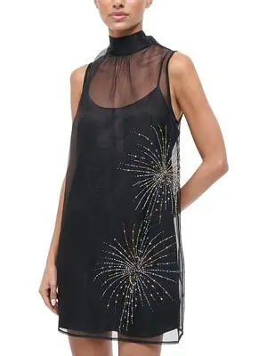 Staud Albee Embellished Mini Dress - Firework