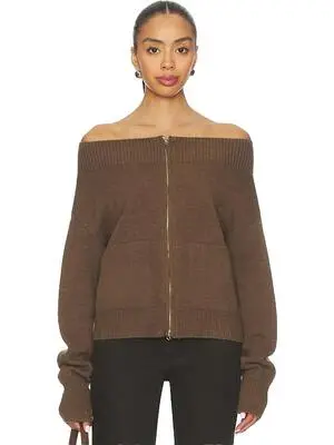 Superdown Lena Off Shoulder Sweater - Brown