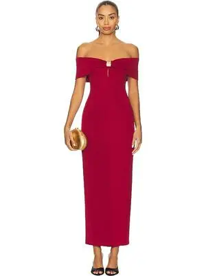 Superdown Blake Off-shoulder Gown - Dark Red