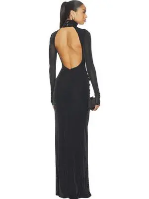 LOVERS AND FRIENDS Lucille Gown - Metallic Black
