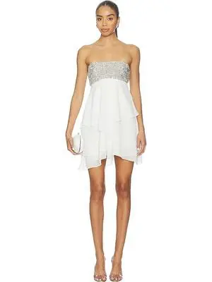 LOVERS AND FRIENDS Pamela Mini Dress - White & Silver