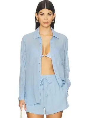 Seafolly Breeze Beach Shirt - Cornflower