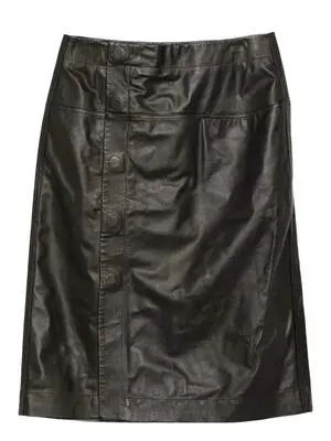 LEMAIRE Leather Skirt - Brown