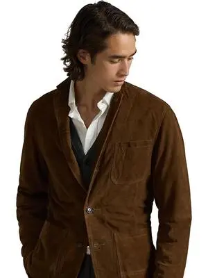 Ralph Lauren The Brookdale Suede Jacket - Antique Smith Brown