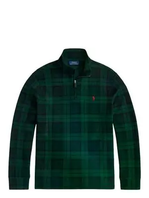 Ralph Lauren Half-zip Plaid-pattern Sweater - Green