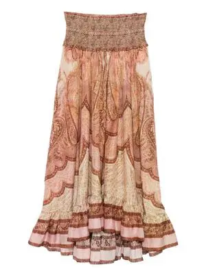 ZIMMERMANN Wanderlust Paisley-Print Midi Skirt