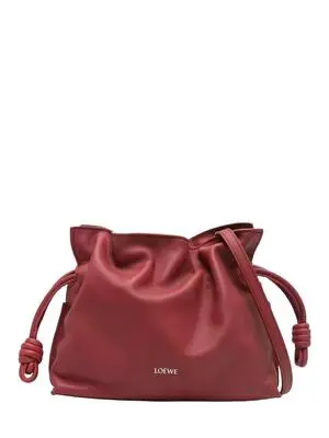 Loewe Mini Flamenco Drawstring Clutch Bag - Red