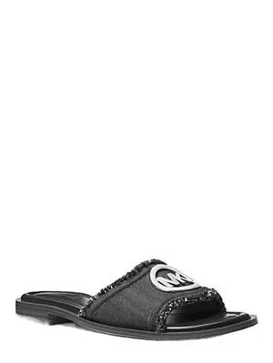 Michael Kors Hannah Denim Slide Sandal - Black