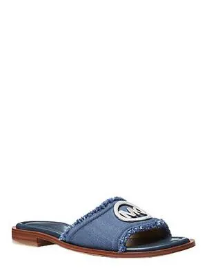 Michael Kors Hannah Denim Slide Sandal - Blue