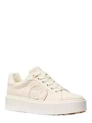 Michael Kors Denim Platform Sneakers - Natural