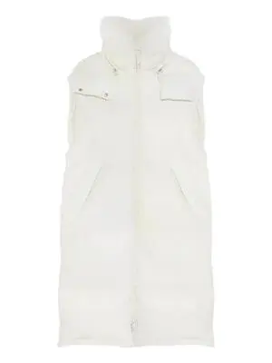 YVES SALOMON Detachable Hoodie Gilet - White